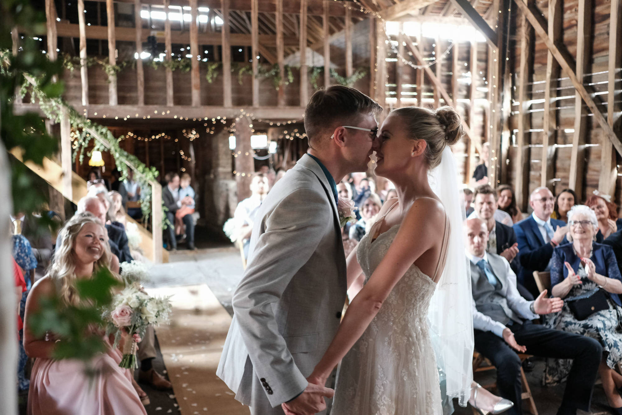 Natasha and Josh - A Summer Festival Wedding in Essex Barn Venue ...